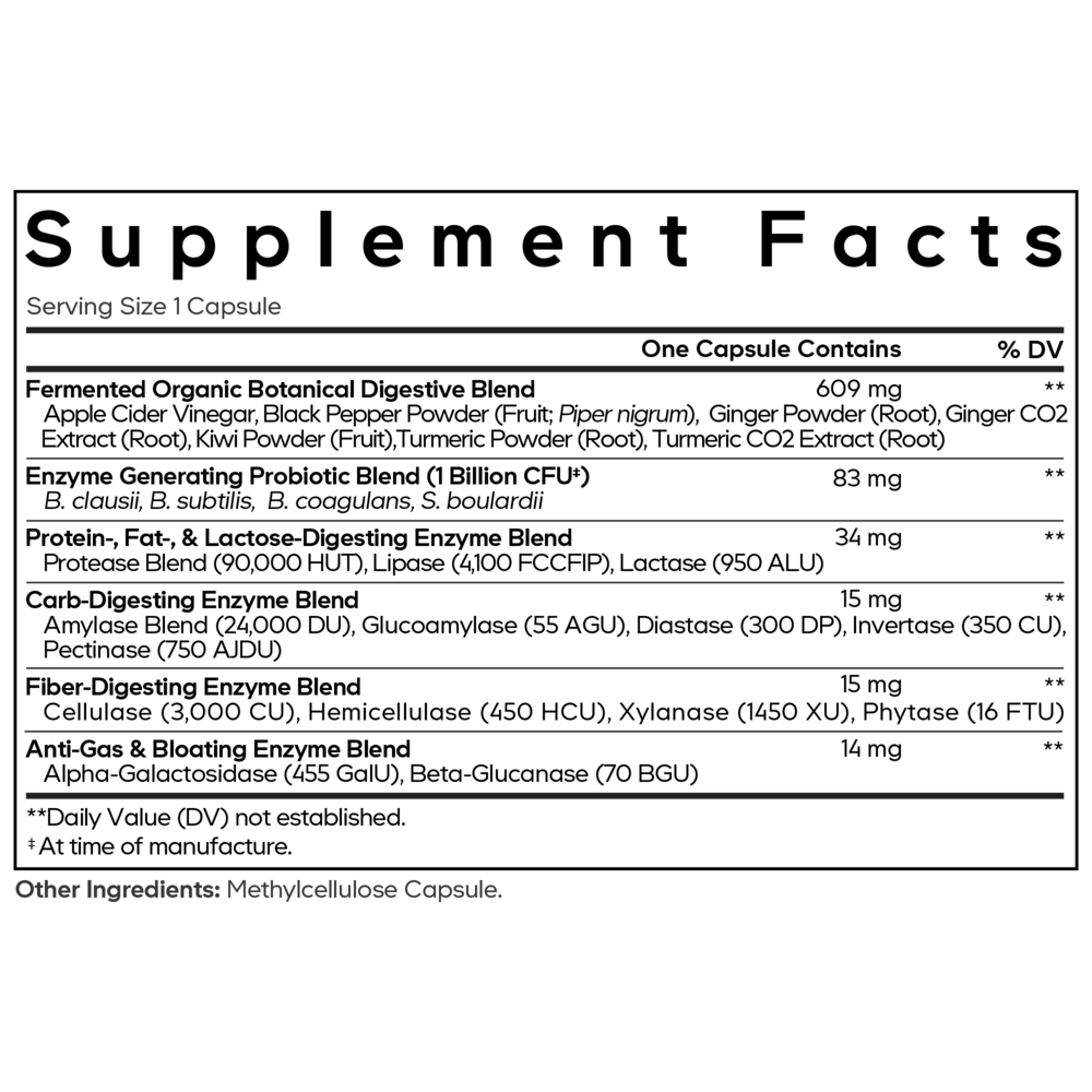 CodeAge Fermented Digestive Enzymes 90 caps | VitaLiving