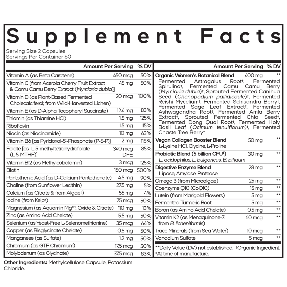 CodeAge Women's Fermented Multivitamin 120 caps | VitaLiving