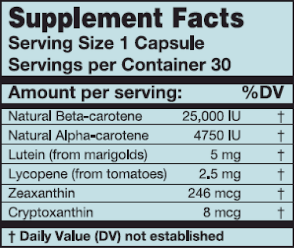 Karuna Mixed Carotenoids 30 caps | VitaLiving