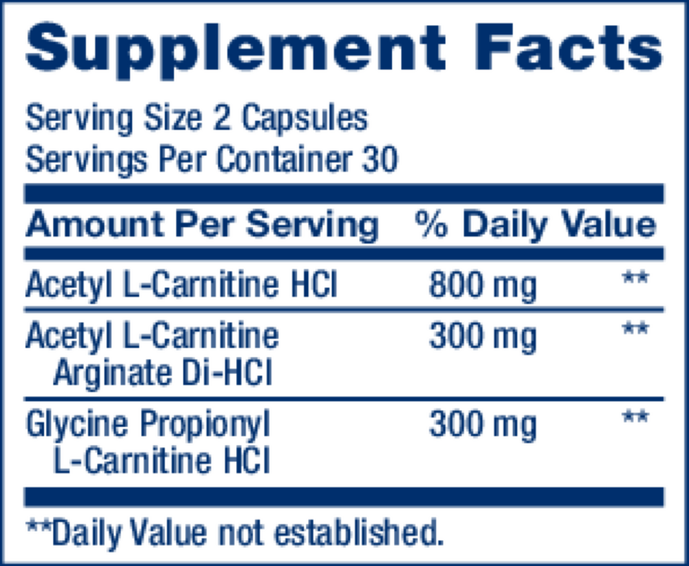 Life Extension Optimized Carnitine 60 vcaps | VitaLiving