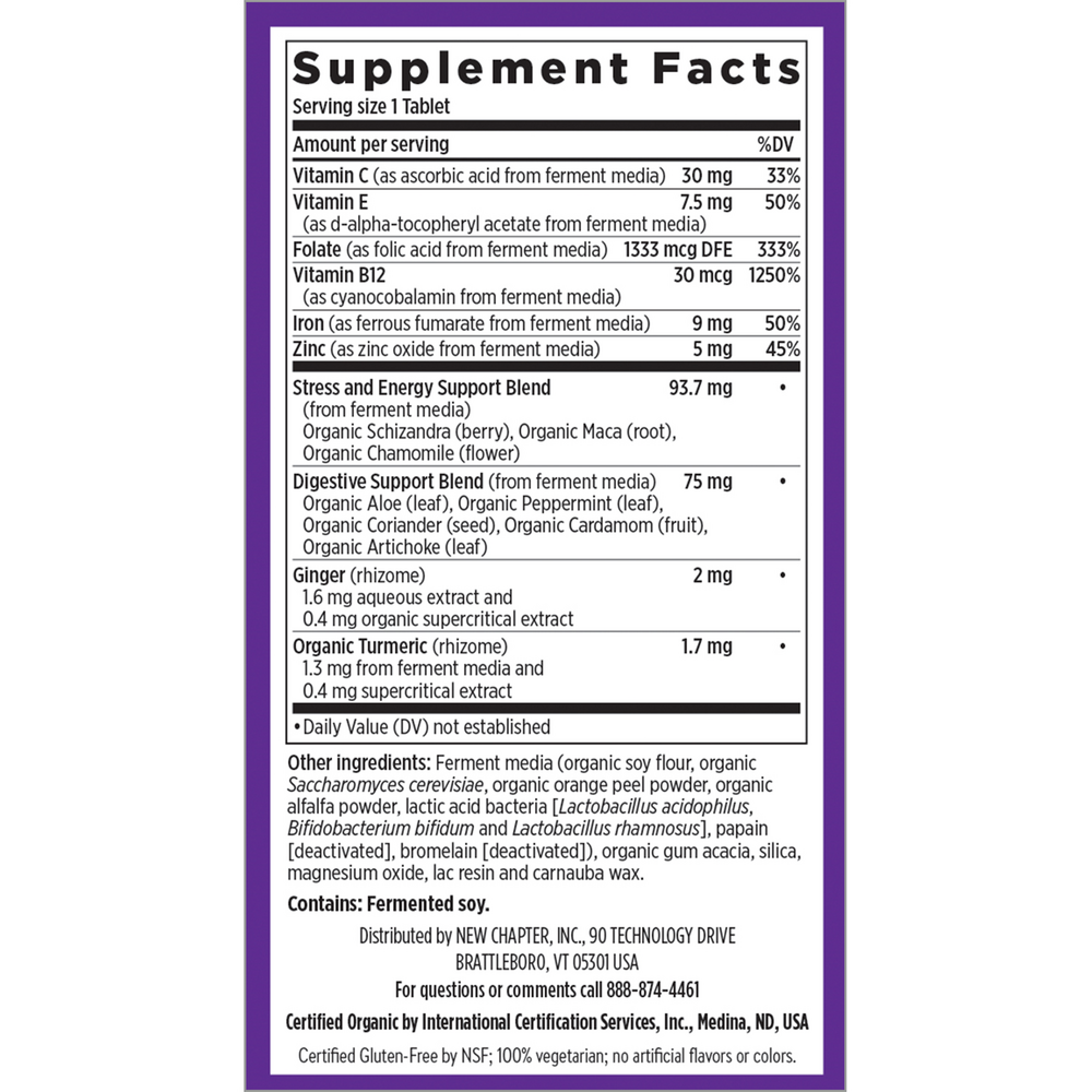 New Chapter Fermented Iron Food Complex 60 tabs | VitaLiving