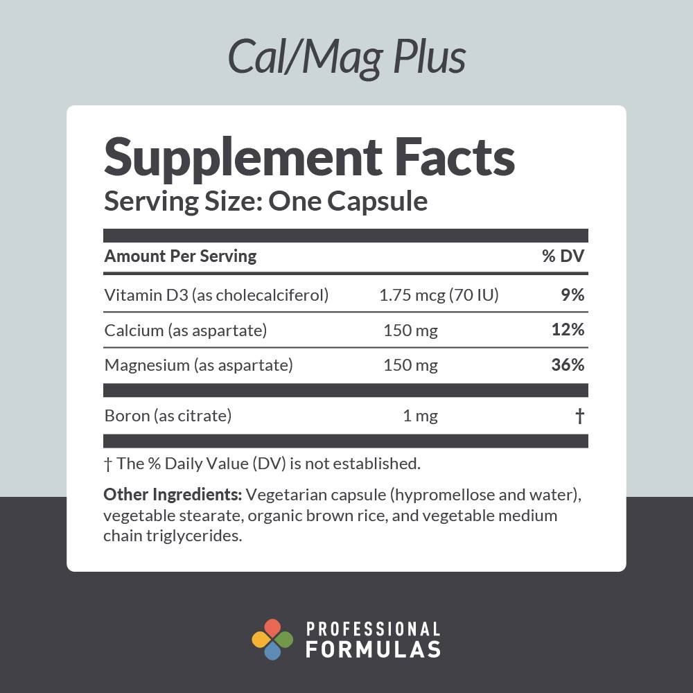 Professional Formulas Cal/Mag Plus - 90 Capsules | VitaLiving
