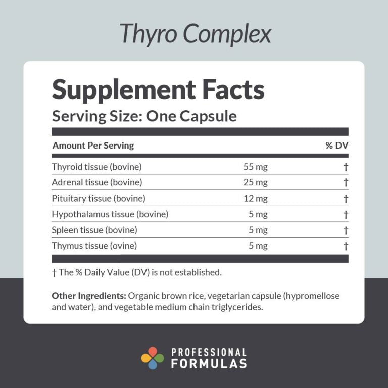 Professional Formulas Thyro Complex - 60 Capsules | VitaLiving