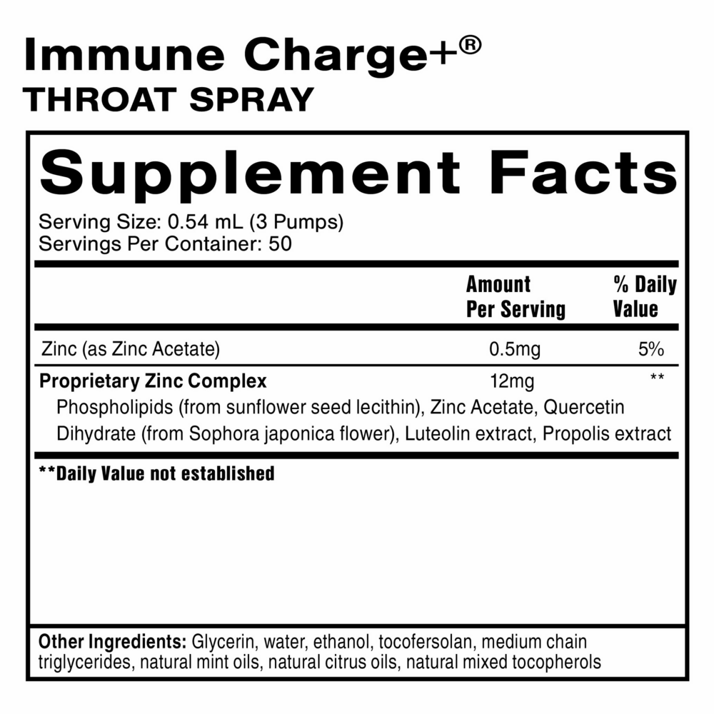 Quicksilver Scientific Immune Charge+ Throat Spray 27 ml | VitaLiving