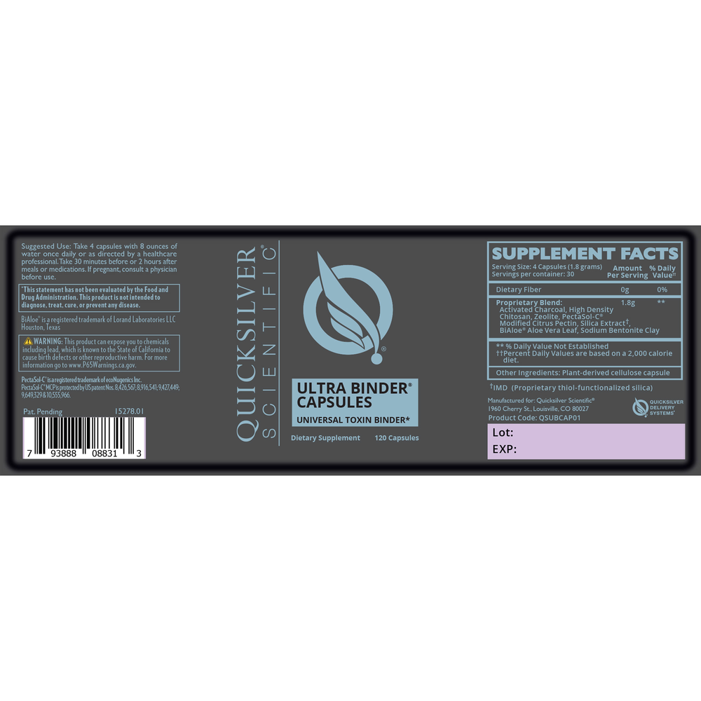 Quicksilver Scientific Ultra Binder Capsules 120 caps | VitaLiving