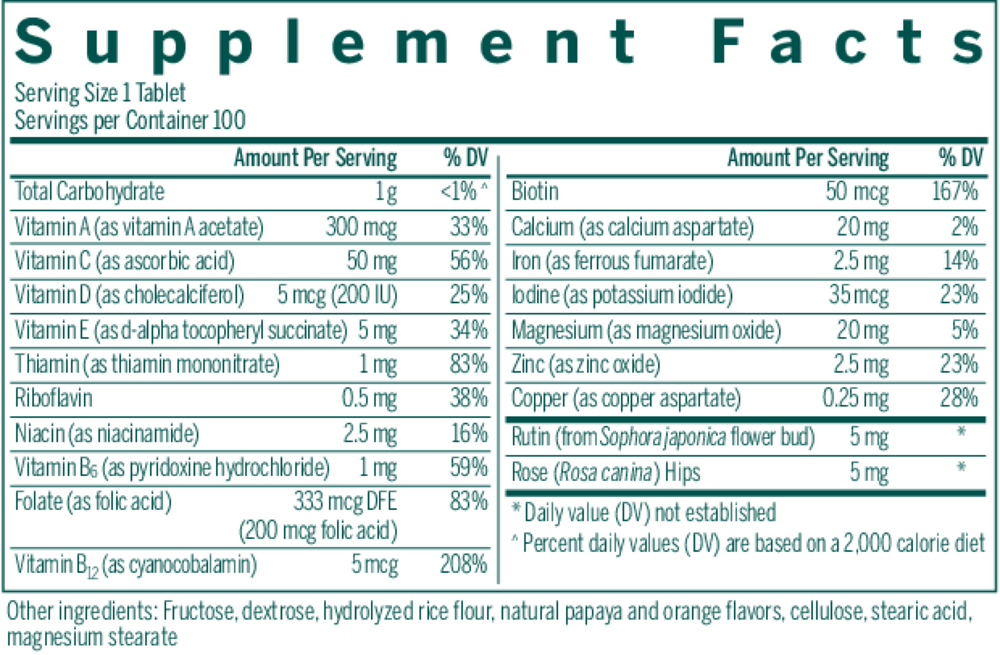 Seroyal/Genestra Childrens Chewable Vitamins 100 T | VitaLiving