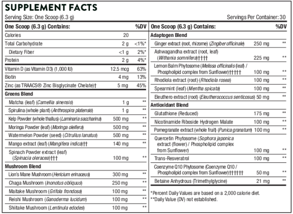 Thorne Daily Greens Plus 6.7 oz | VitaLiving
