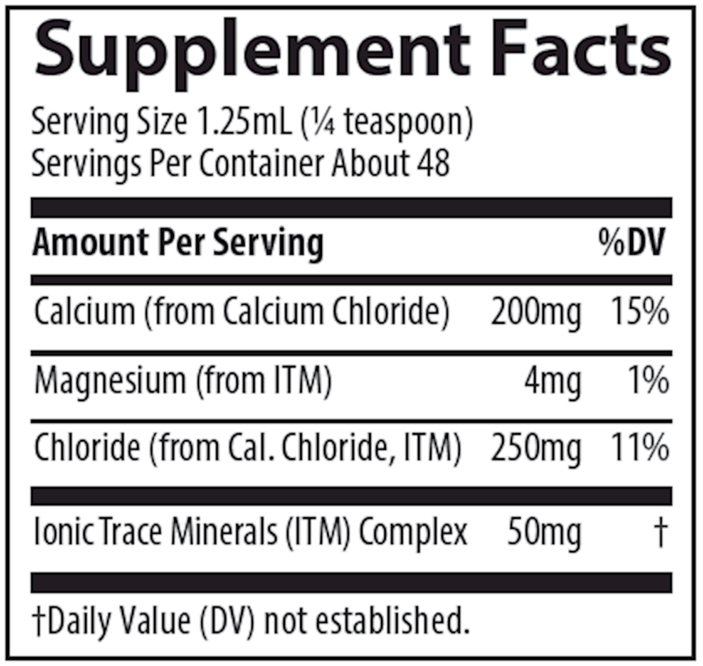 Trace Minerals Research Liquid Ionic Calcium 59 ml | VitaLiving